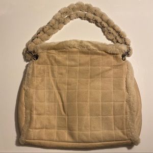 CHANEL | Bags | Chanel Quilted Cream Shearling Chain Tote | Poshmark